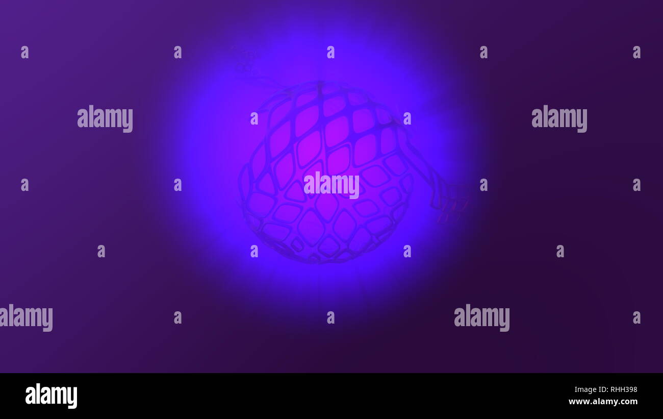 Abstract 3d rendering concept of high poly sphere with chaotic mesh ...