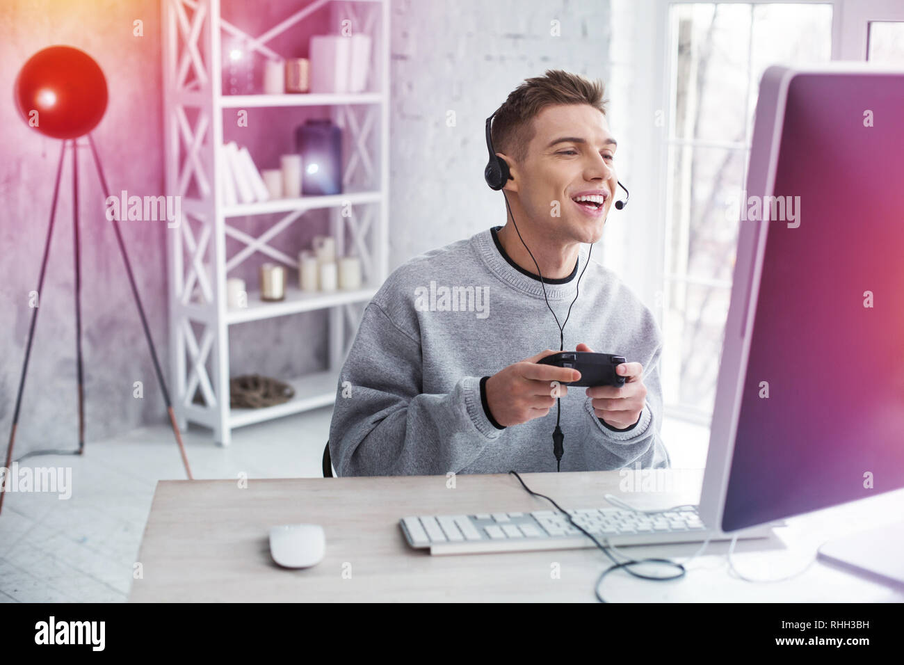 Gamer handsome hi-res stock photography and images - Alamy