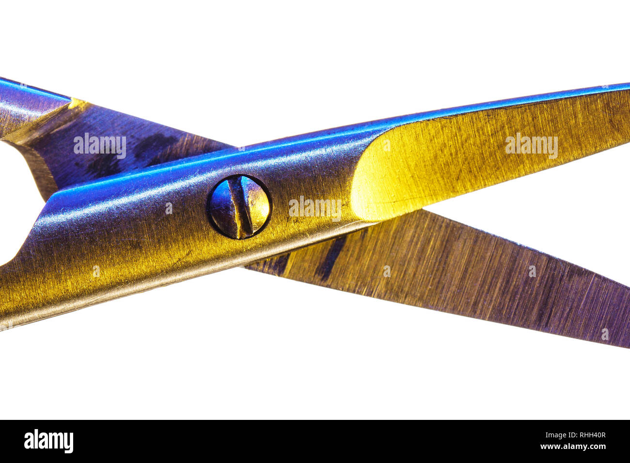 Manicure scissors isolated on a white background. Open nail scissors ...