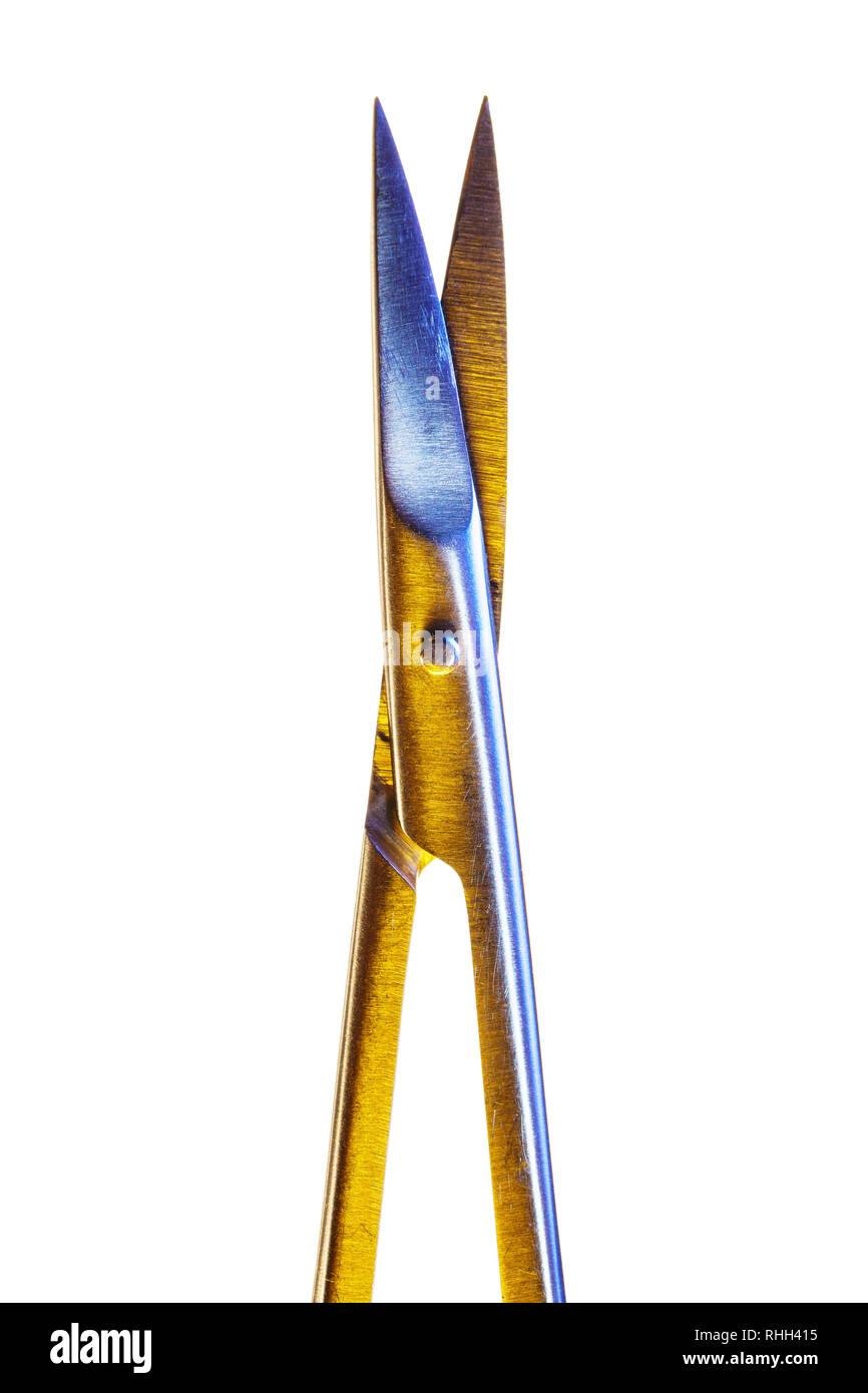 Manicure scissors isolated on a white background. Open nail scissors ...