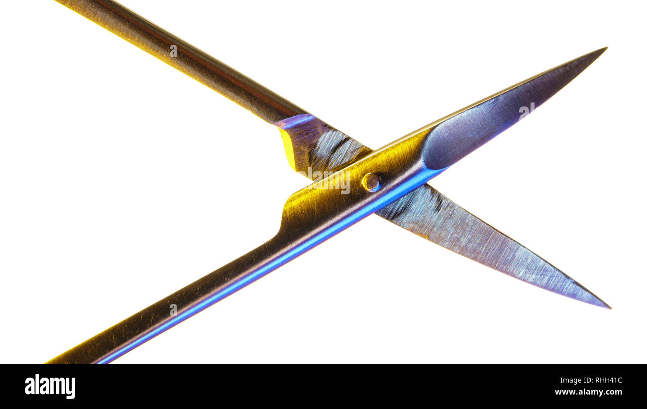 Manicure scissors isolated on a white background. Open nail scissors ...