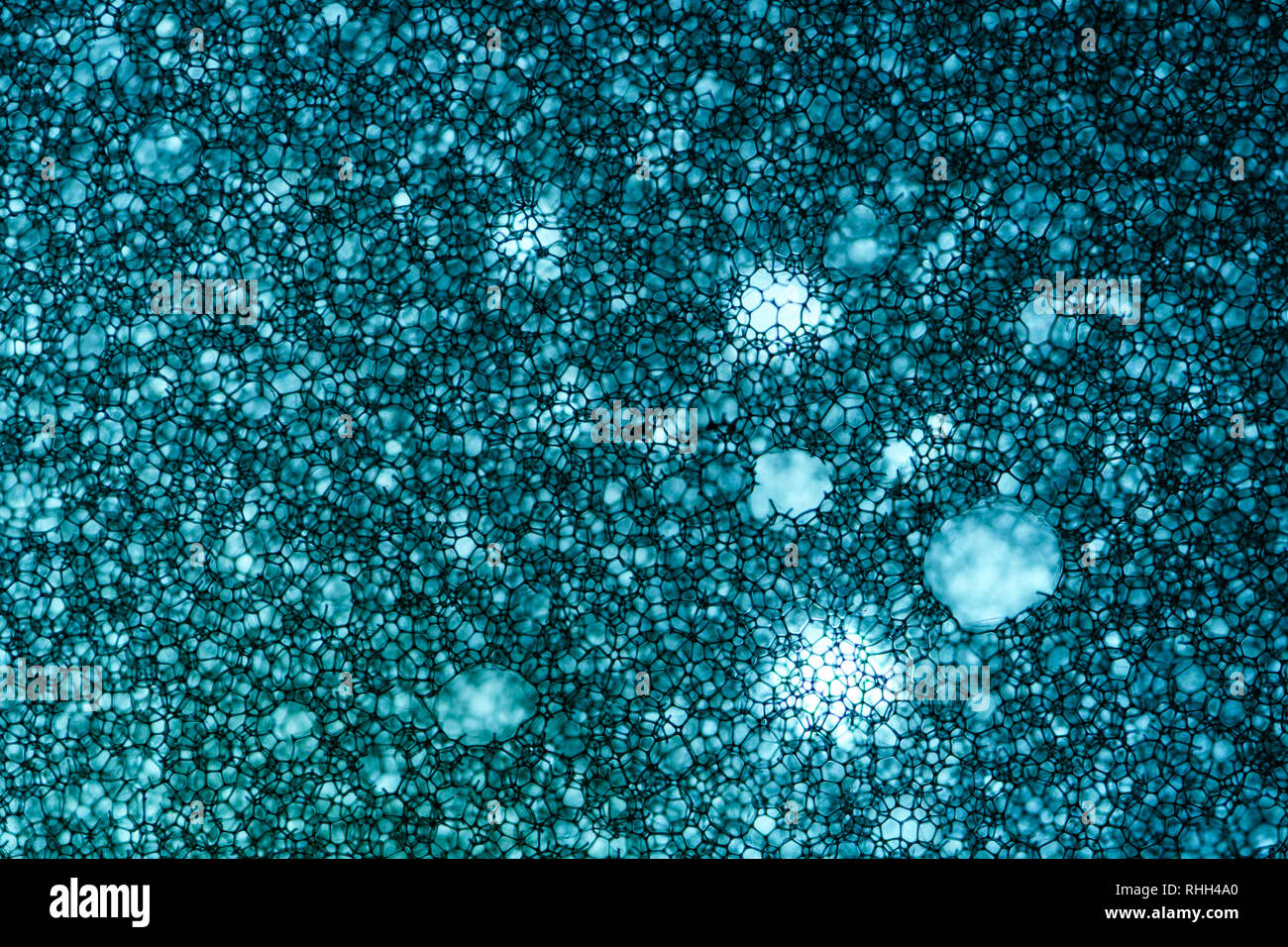 Blue Sponge Foam Texture Macro Background. Abstract background of a ...