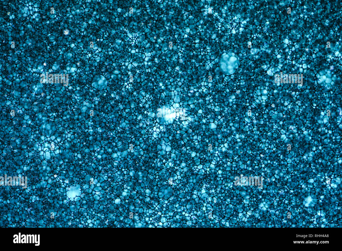 Blue Sponge Foam Texture Macro Background. Abstract background of a ...