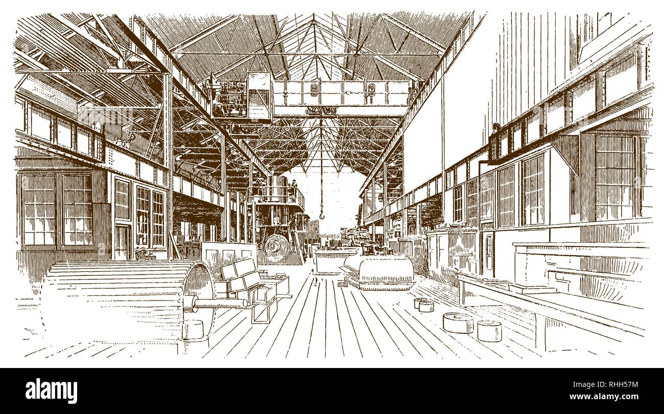 Factory Inside Illustration