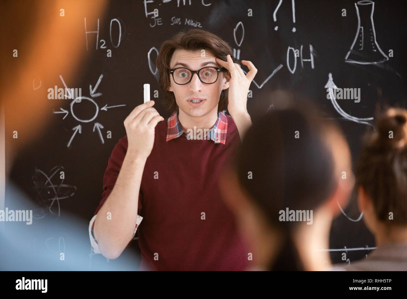 Confused student teacher hi-res stock photography and images - Alamy