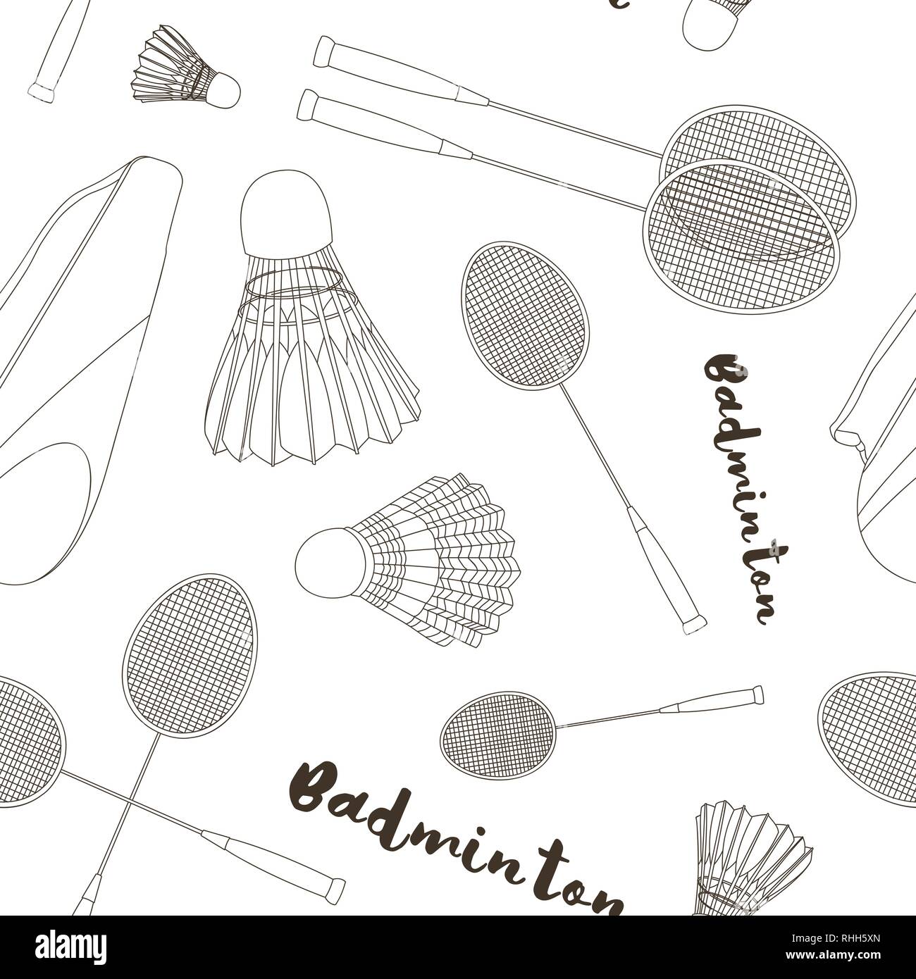Vintage badminton racket Stock Vector Images - Alamy