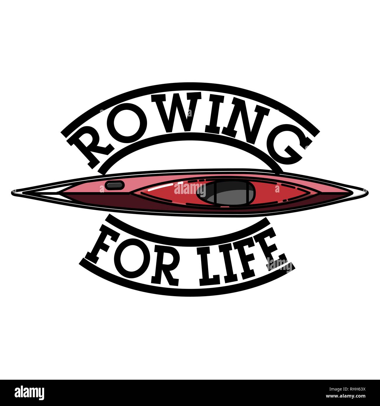 Color vintage rowing emblem, label, badge and design elements. Vector ...