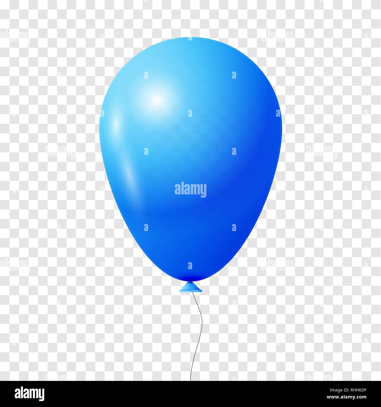 Blue Balloon. Transparent isolated Vector illustration, EPS 10 Stock ...