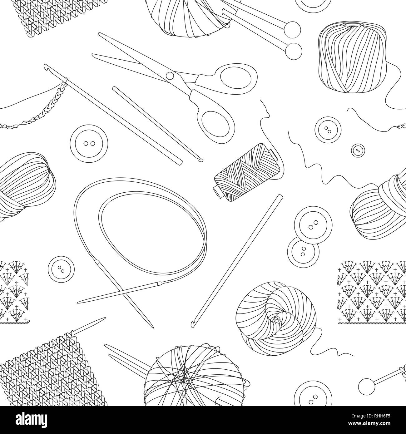 Crochet hook vector vectors hi-res stock photography and images - Alamy