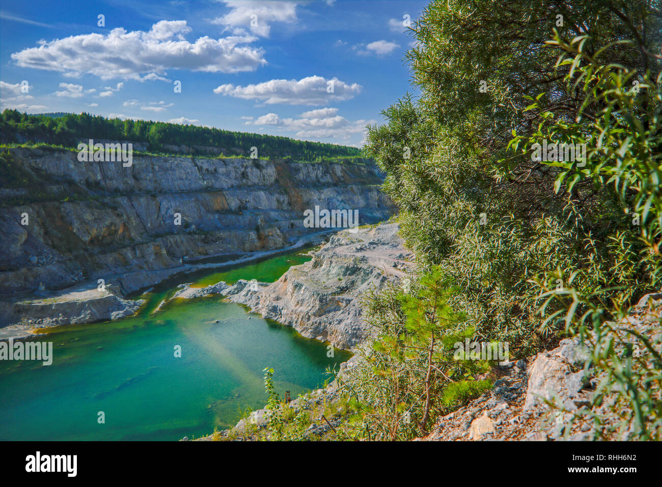 Rock quarry open pit hi-res stock photography and images - Alamy