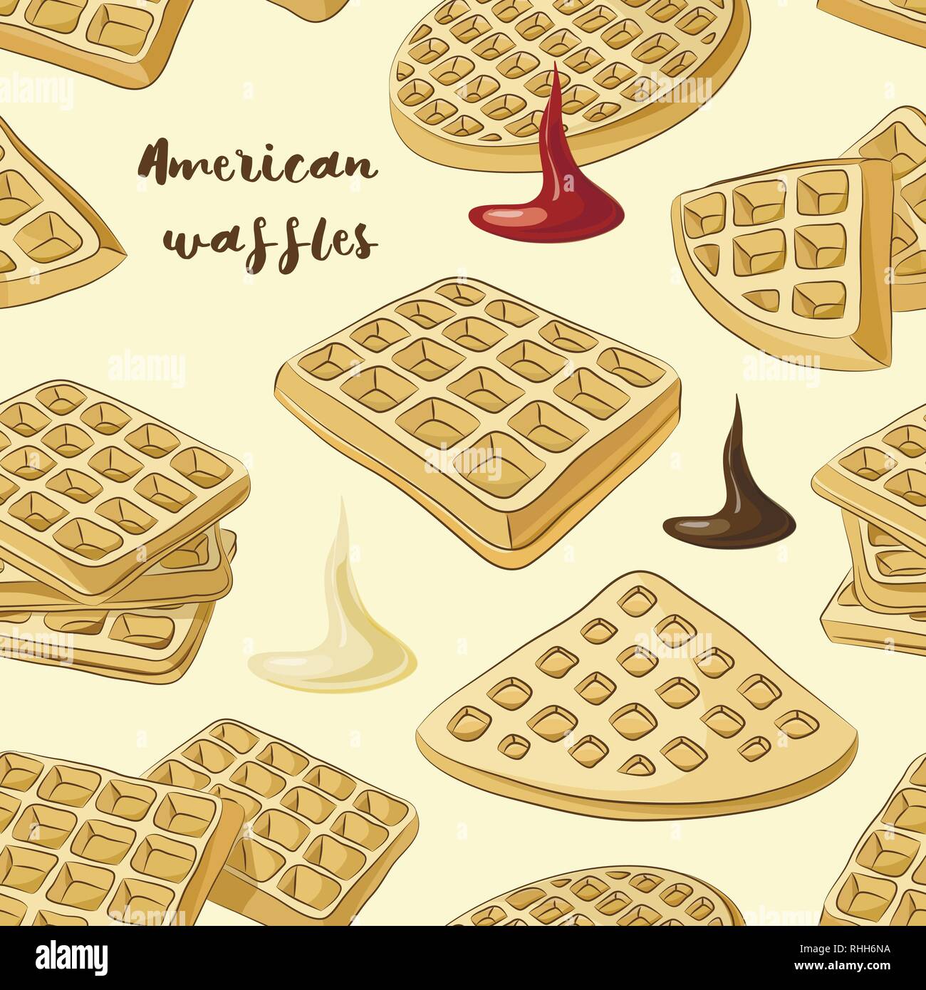 Waffles Vector Vectors High Resolution Stock Photography and Images - Alamy
