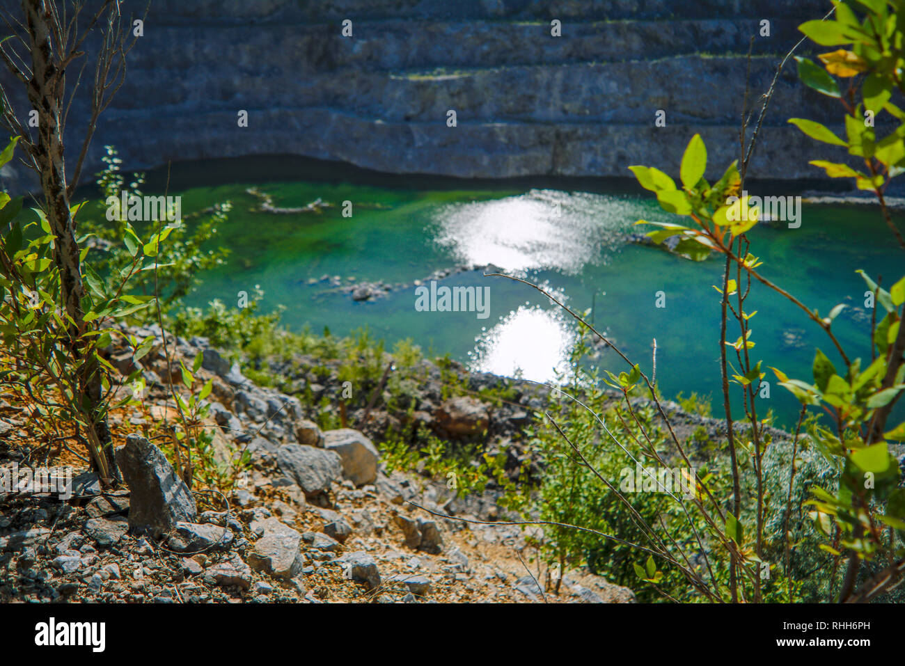 Rock quarry open pit hi-res stock photography and images - Alamy