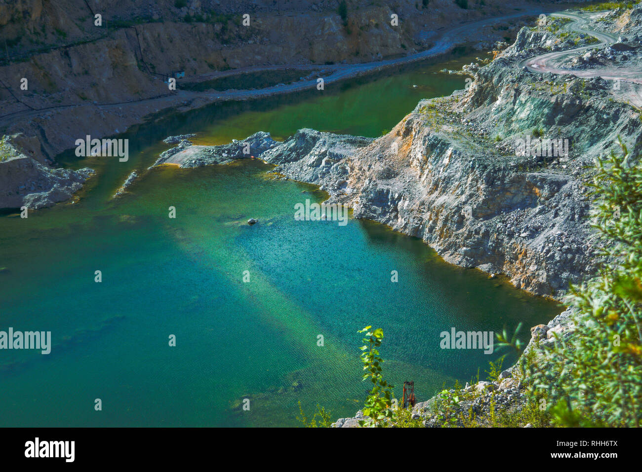 Top view of a large quarry dolomite Stock Photo - Alamy