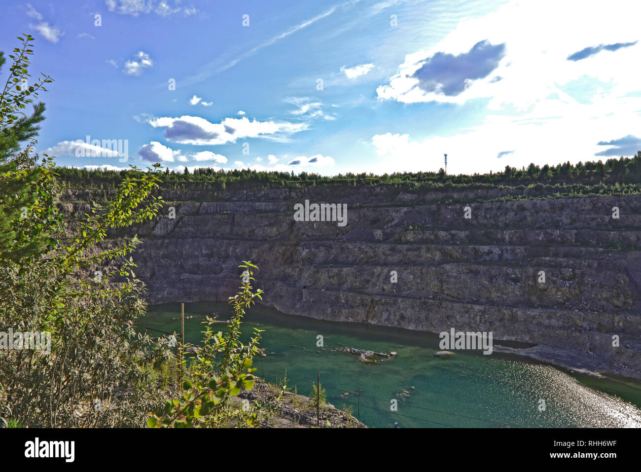Top view of a large quarry dolomite Stock Photo - Alamy