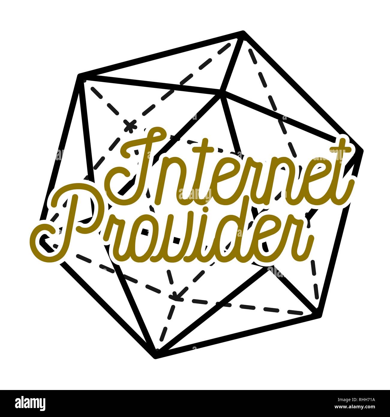 Color vintage internet provider emblem, label, badge and design ...