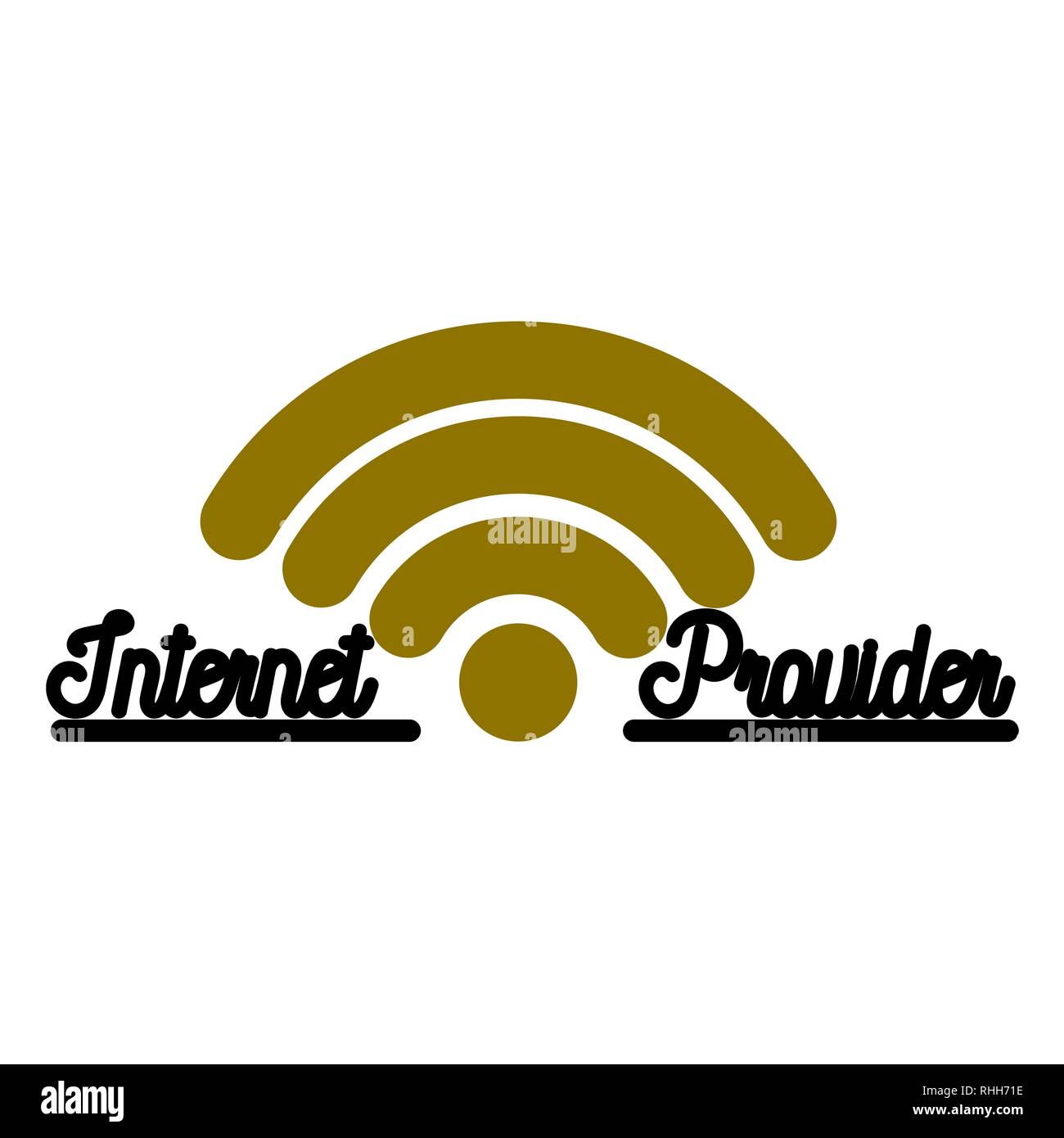 Color vintage internet provider emblem, label, badge and design ...