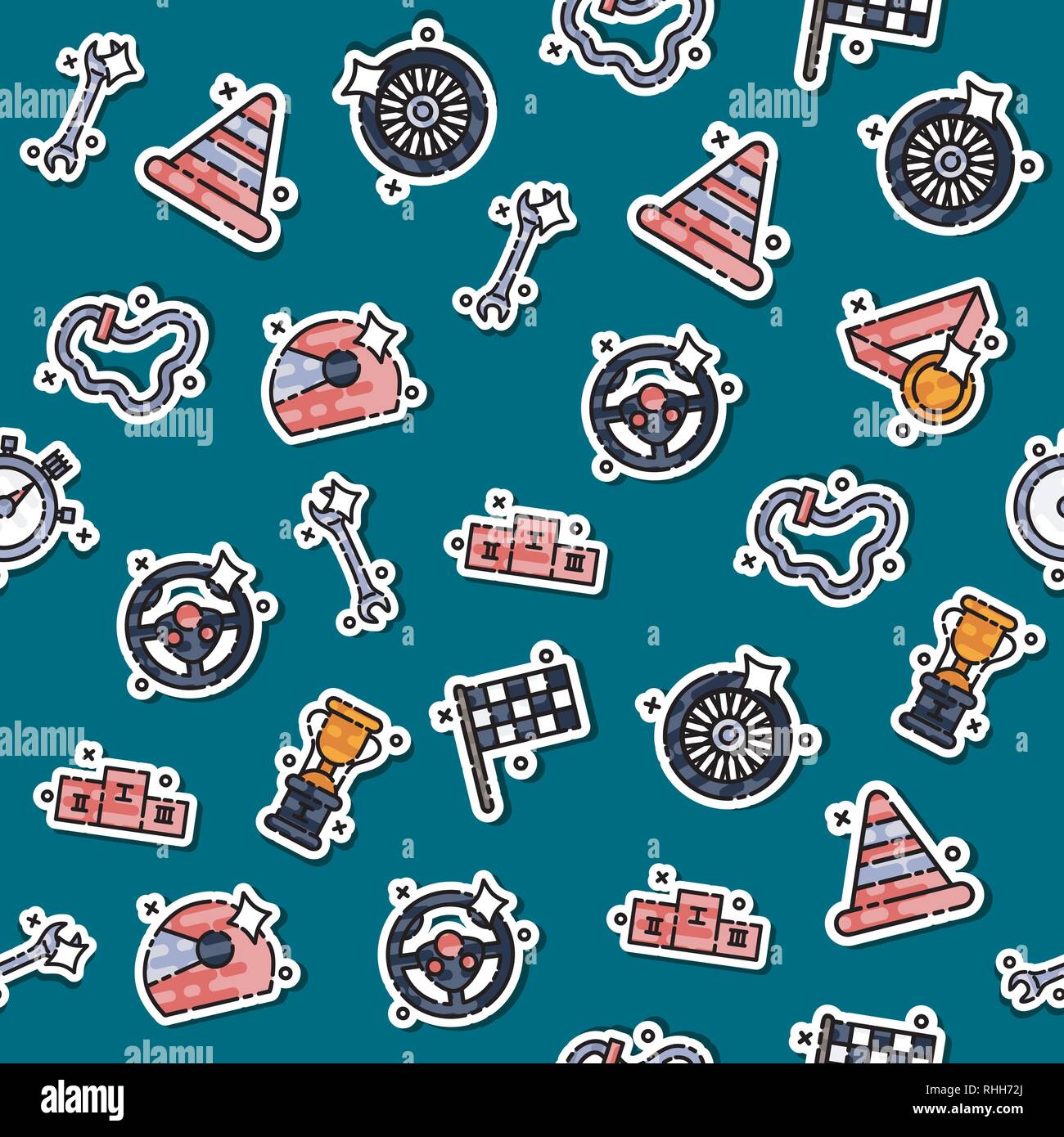 Colored racing pattern. Vector illustration EPS 10 Stock Vector Image ...