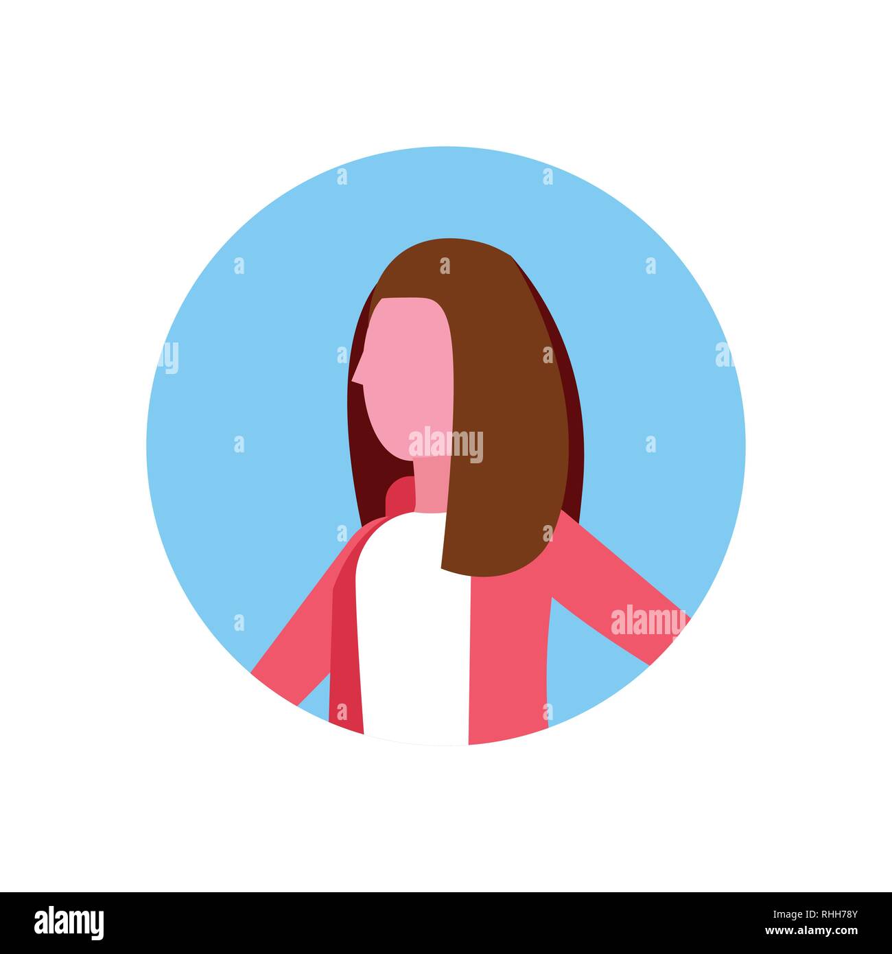 Avatar female profile woman brown hi-res stock photography and images ...