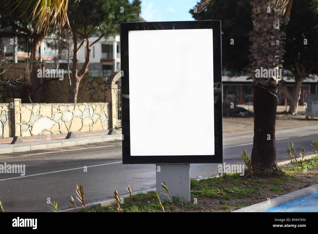 Billboard with white space for streets advertising Blank advertising ...