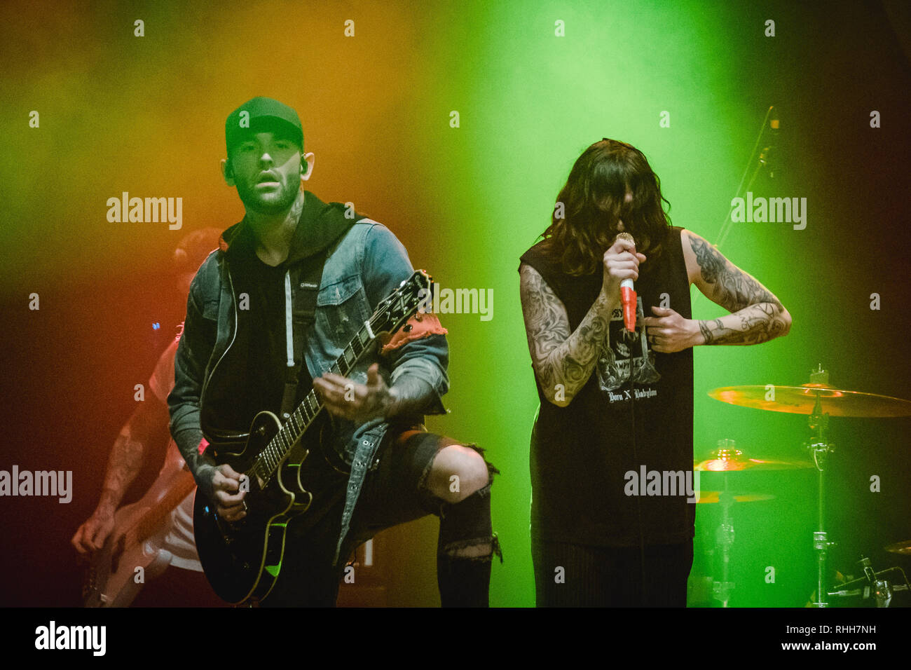 Switzerland, Bern - February 1, 2019. The American rock band Sleeping ...