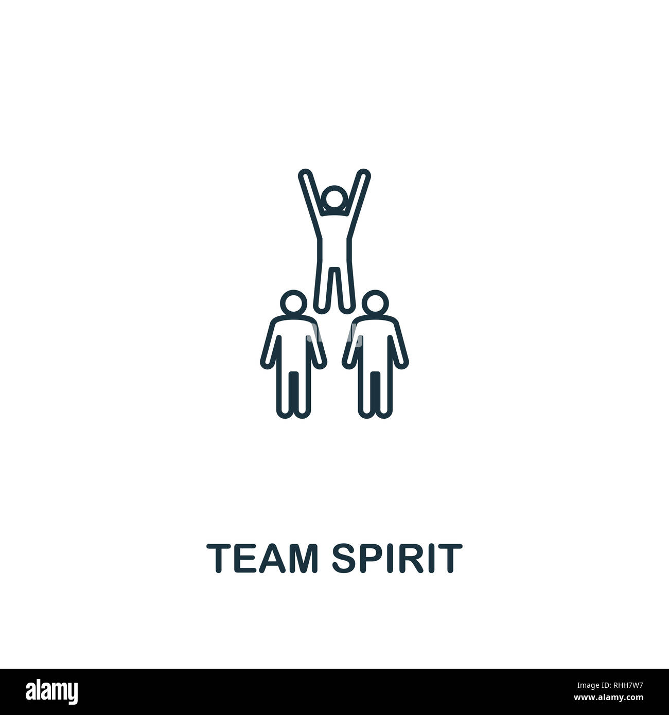 Team Spirit icon. Thin outline creativeTeam Spirit design from soft ...