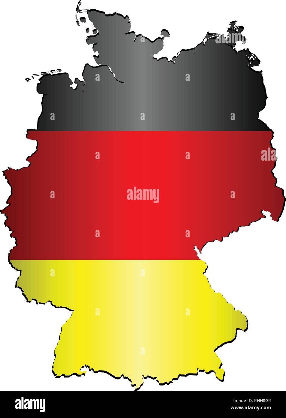 Germany map with flag inside - Illustration, Germany vector image Stock ...