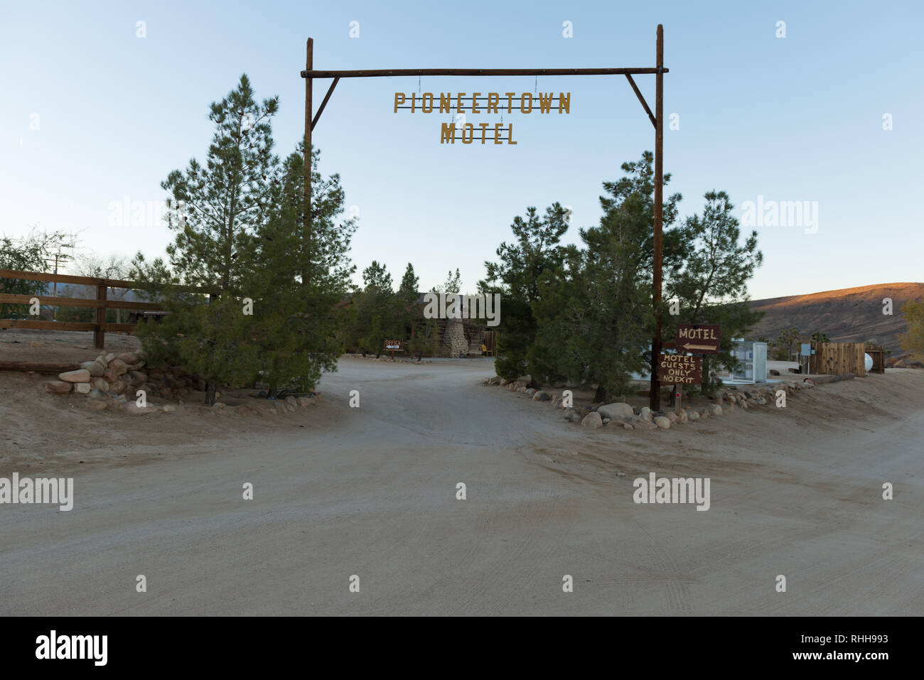 Pioneertown Motel entrance in California, USA Stock Photo - Alamy