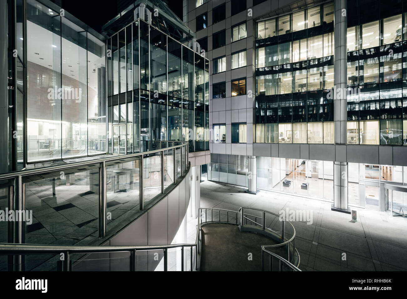 Modern buildings at night in downtown Toronto, Ontario Stock Photo - Alamy
