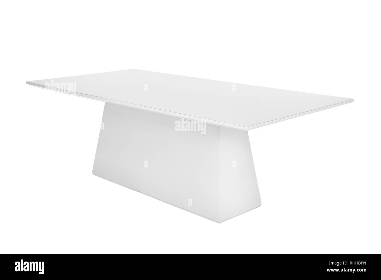 Table isolated on white background Stock Photo - Alamy