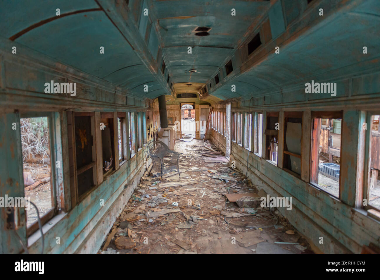 Abandoned wooden train wagons Stock Photo - Alamy