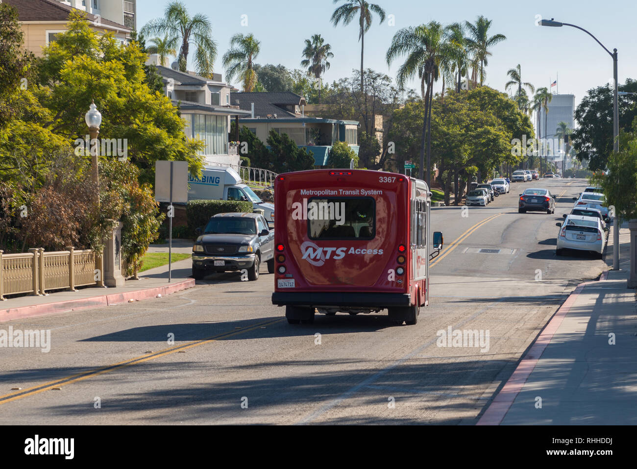 Vehicle of the Metropolitan Transit System MTS in San Diego, California ...
