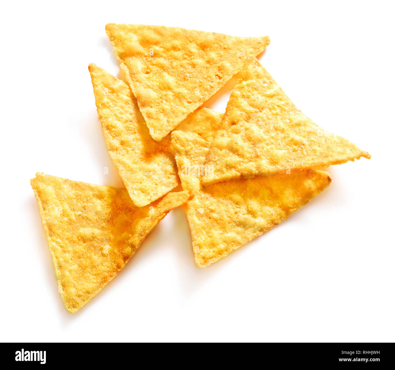 heap of traditional nachos isolated on white background Stock Photo - Alamy