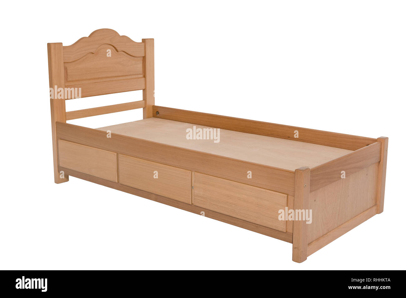 Wooden bed Cut Out Stock Images & Pictures - Alamy
