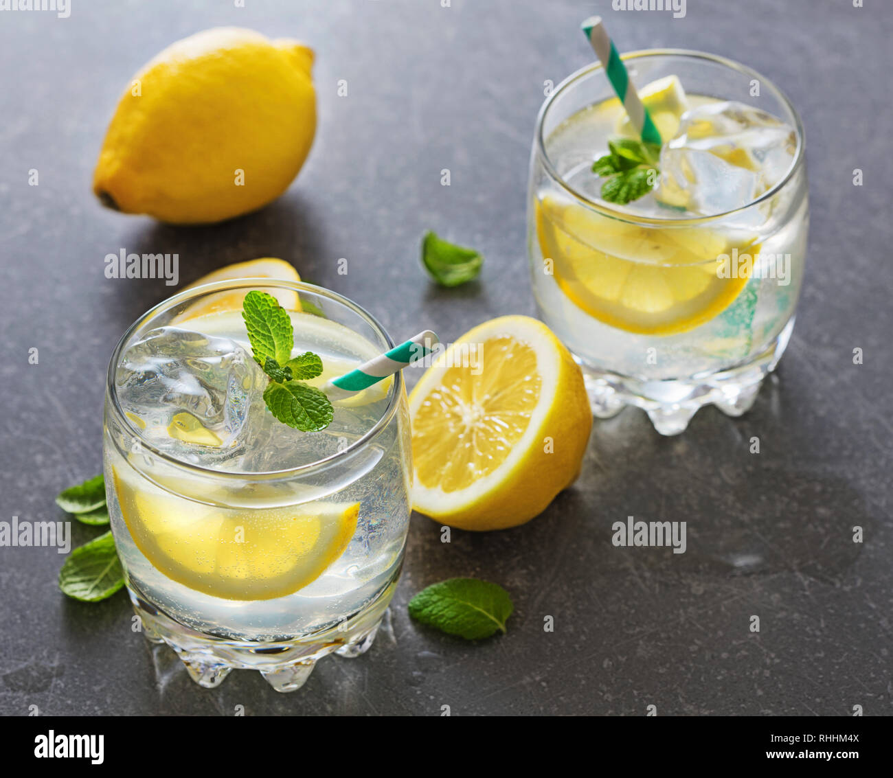 Lemonade top view hi-res stock photography and images - Alamy