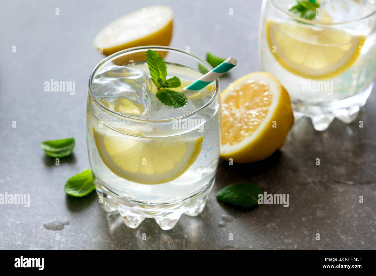 Lemonade top view hi-res stock photography and images - Alamy