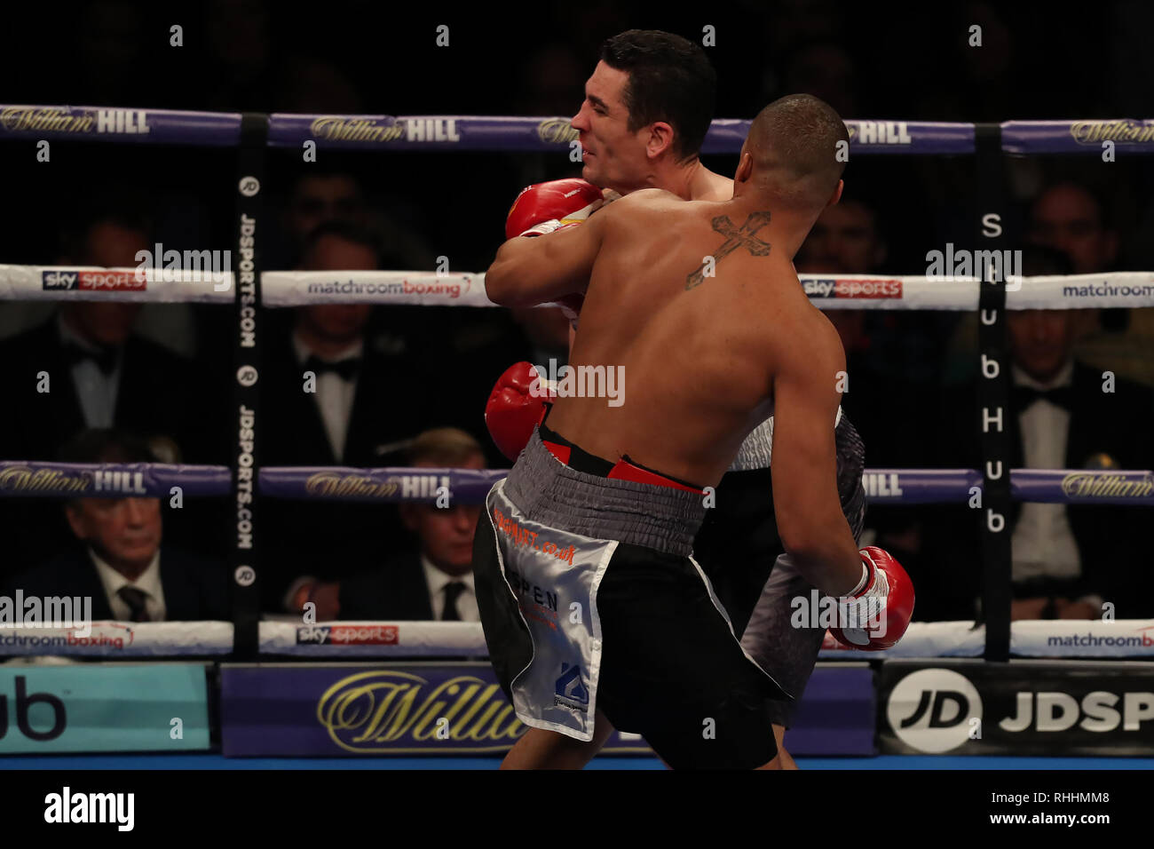 London, UK. 2nd Feb 2019. Boxing, European Super-Welterweight ...