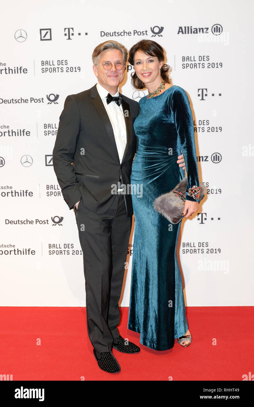 Wiesbaden, Germany. 2nd Feb 2019. Percy Hoven and wife at Ball des ...