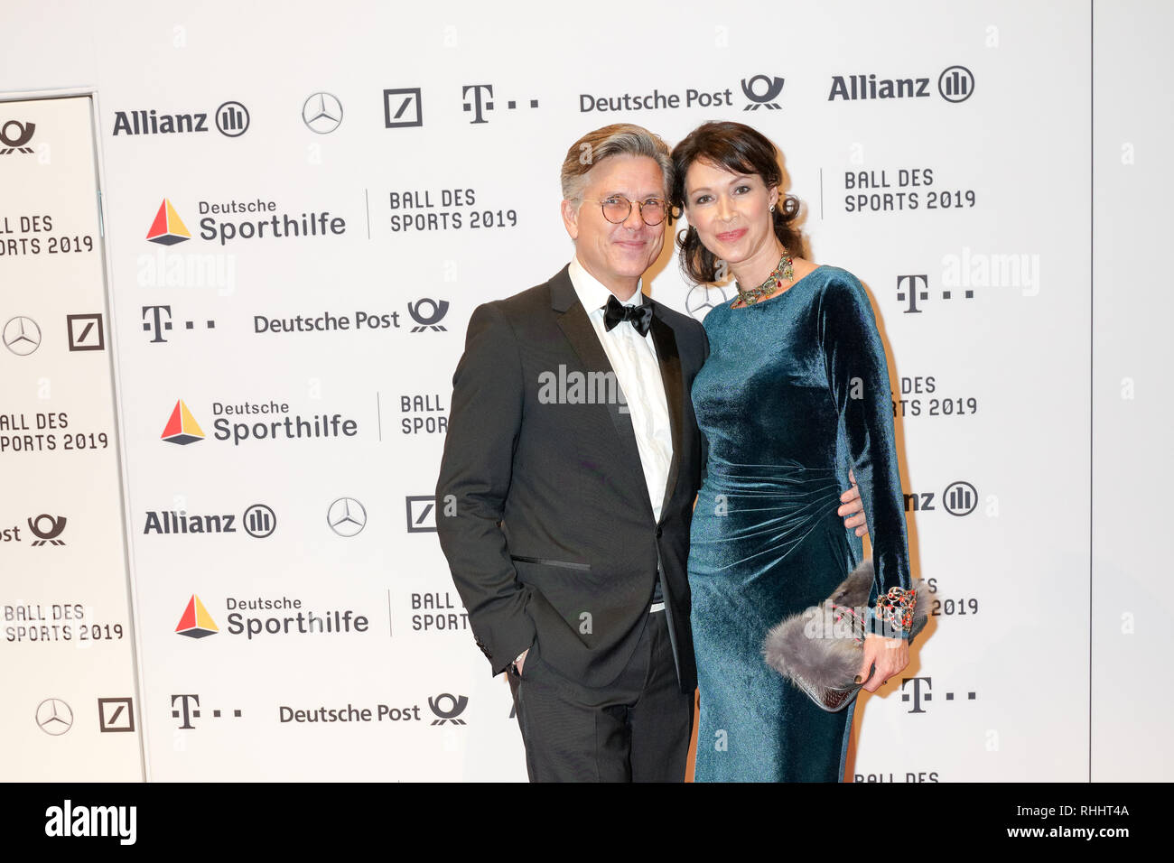 Wiesbaden, Germany. 2nd Feb 2019. Percy Hoven and wife at Ball des ...