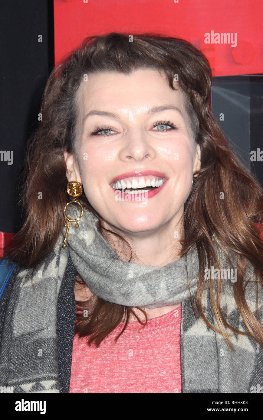 Los Angeles, USA. 2nd Feb 2019. Milla Jovovich 02/02/2019 The World Premiere of "The Lego Movie ...