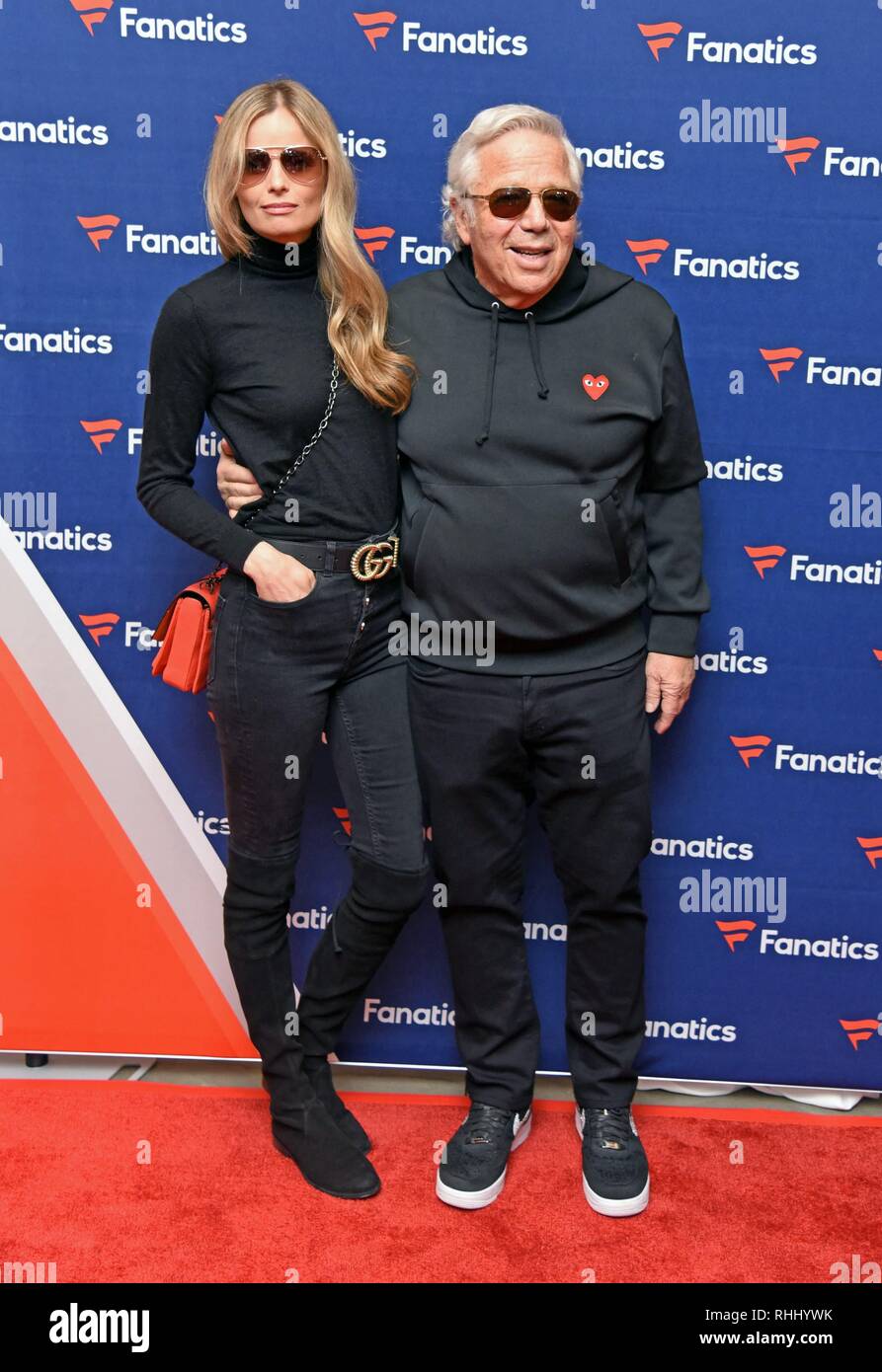 Atlanta, GA, USA. 2nd Feb, 2019. Ricki Noel Lander, Robert Kraft at ...