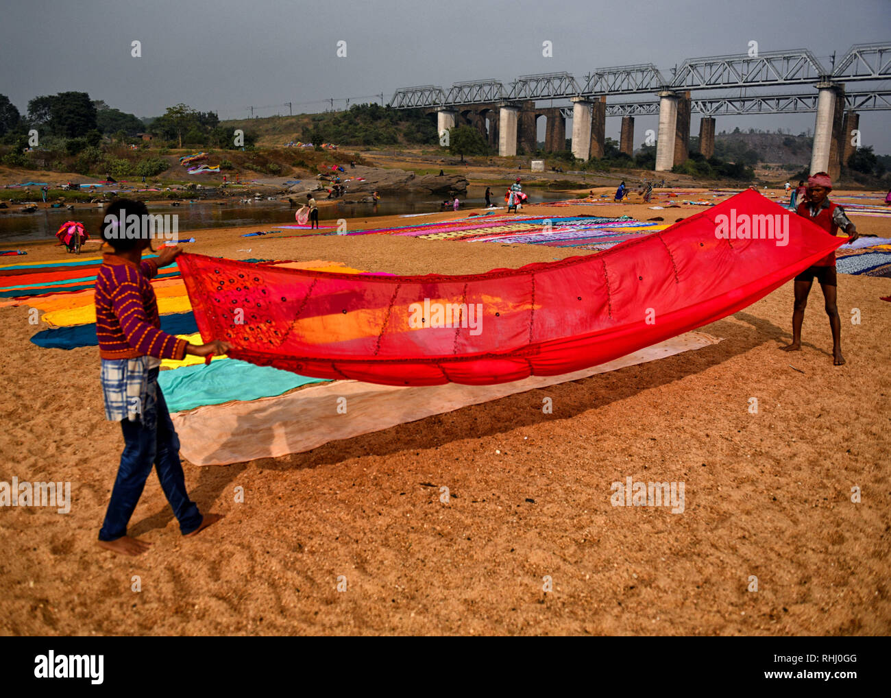 Drying clothes on ground hi-res stock photography and images - Alamy