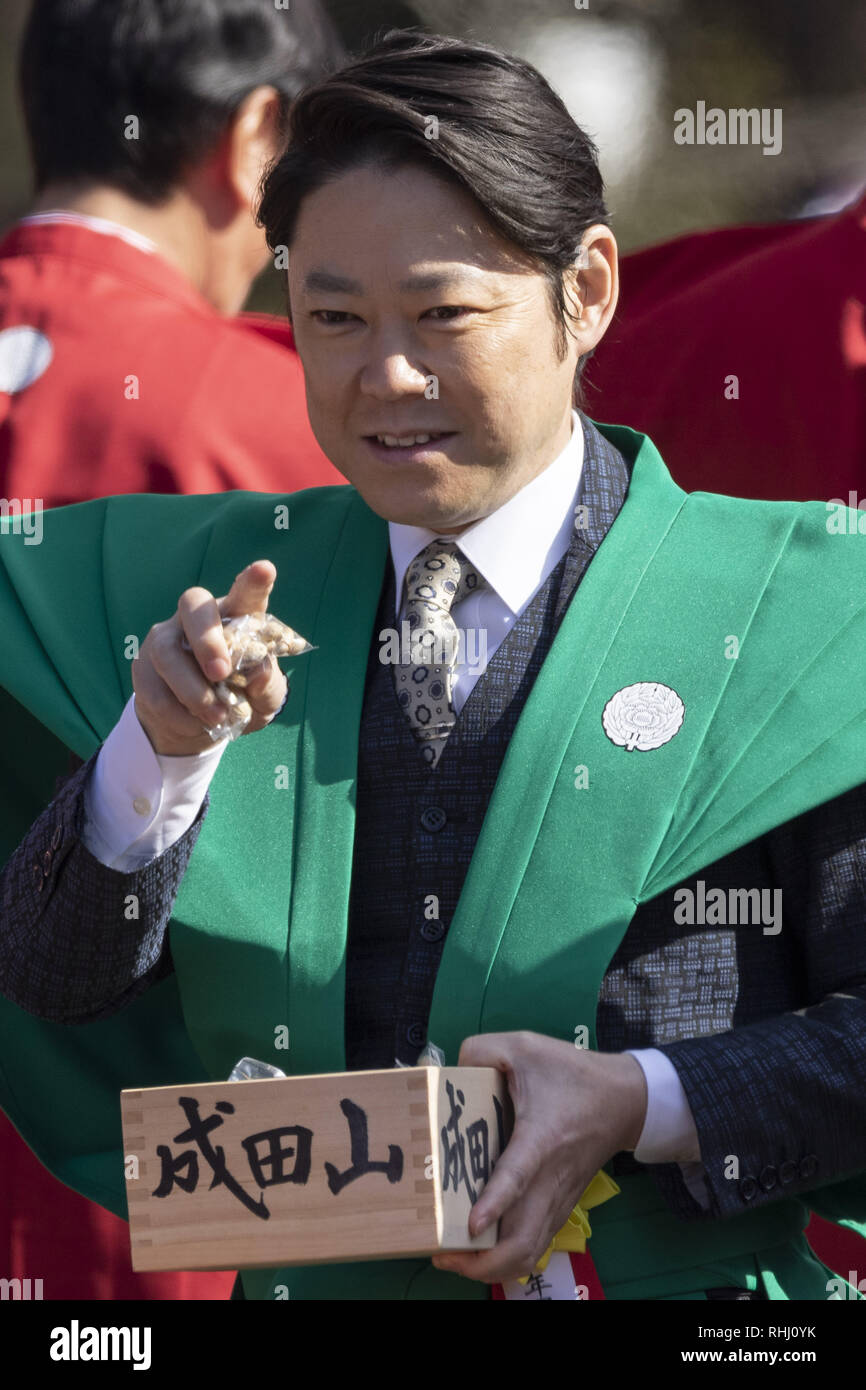 Chiba, Japan. 3rd Feb, 2019. Japanese actor Sadao Abe takes part in the ...