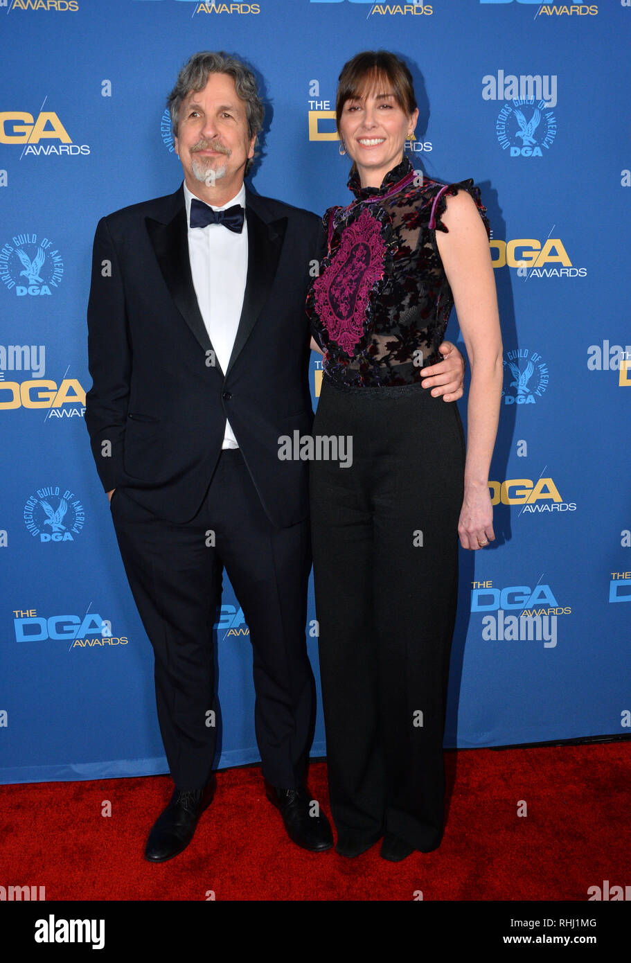 LOS ANGELES, CA. February 02, 2019: Peter Farrelly & Melinda Kocsis at ...