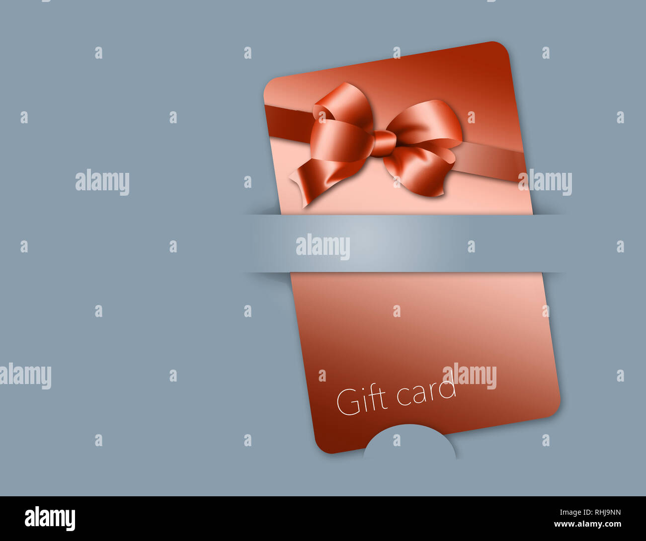 Here is a retail gift card that is gold colored with a golden bow ...