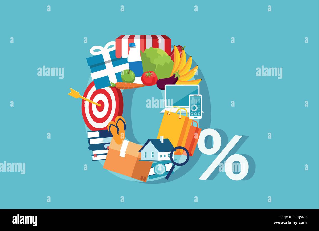 Interest rate on savings Stock Vector Images - Alamy