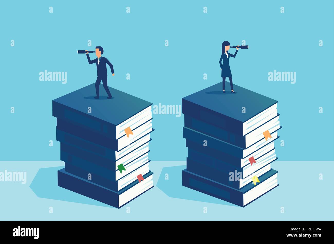 Looking opposite direction Stock Vector Images - Alamy