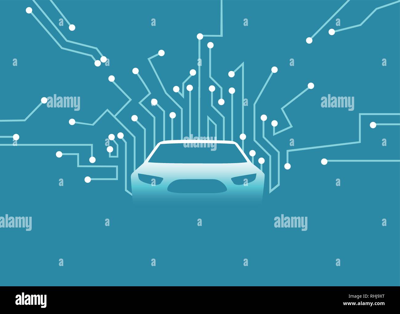 Smart electric transportation concept. Vector of a futuristic ...