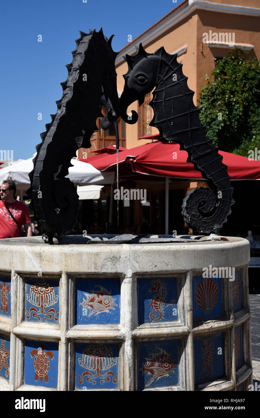 The former Jewish Quarter in Rhodes with the memorial to the Nazi ...