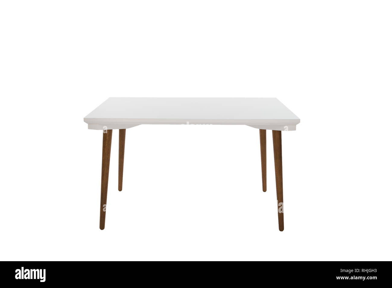 Modern big table isolated on white background Stock Photo - Alamy