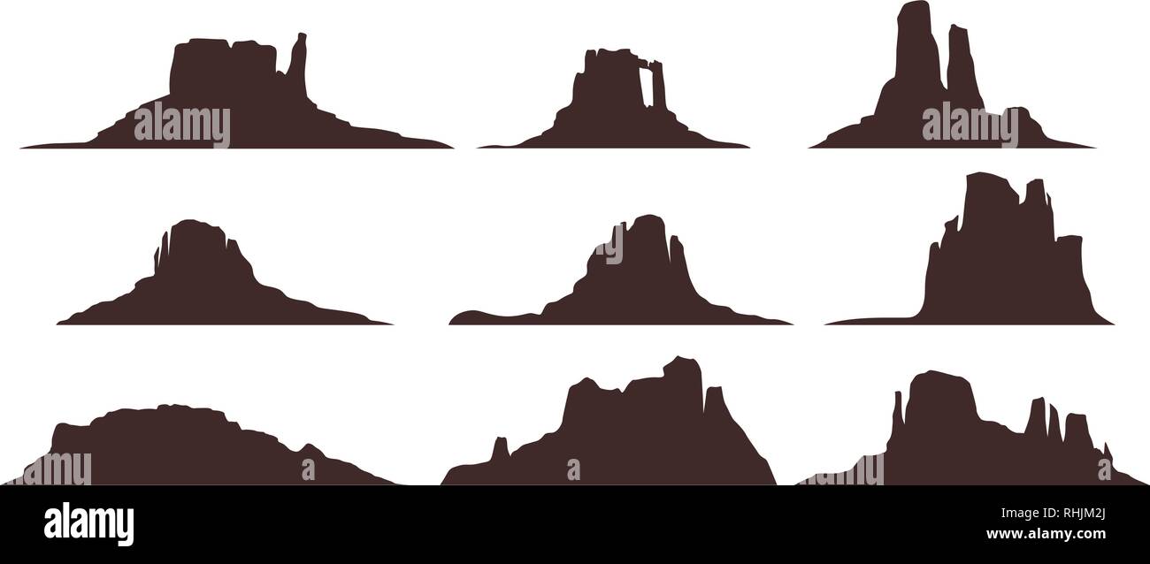 Beautiful desert landscape valley Stock Vector Images - Alamy